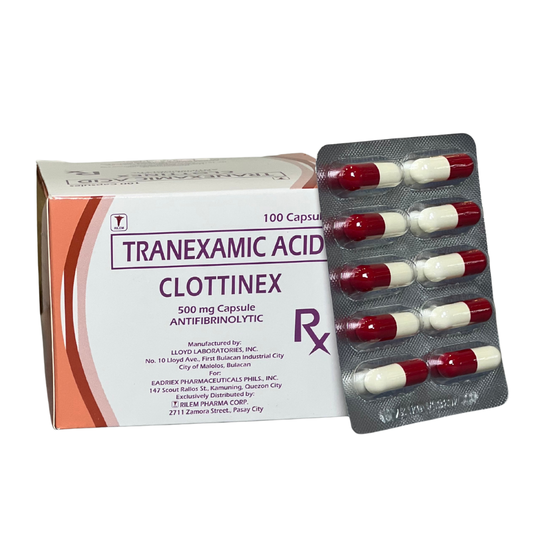 Tranexamic Acid (Clottinex) 500mg Capsule – BookaDerma